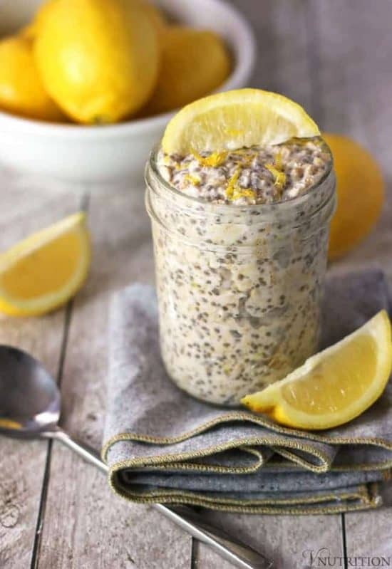 Lemon Overnight Oats | Vegan Overnight Oats Recipe
