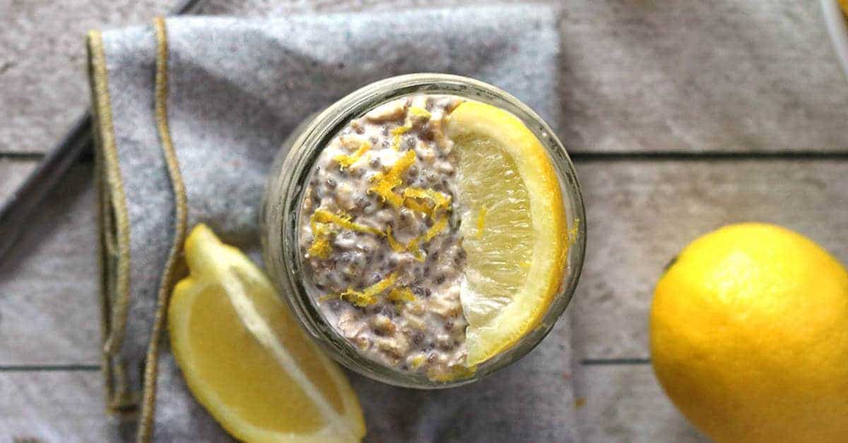 Lemon Overnight Oats | Vegan Overnight Oats Recipe