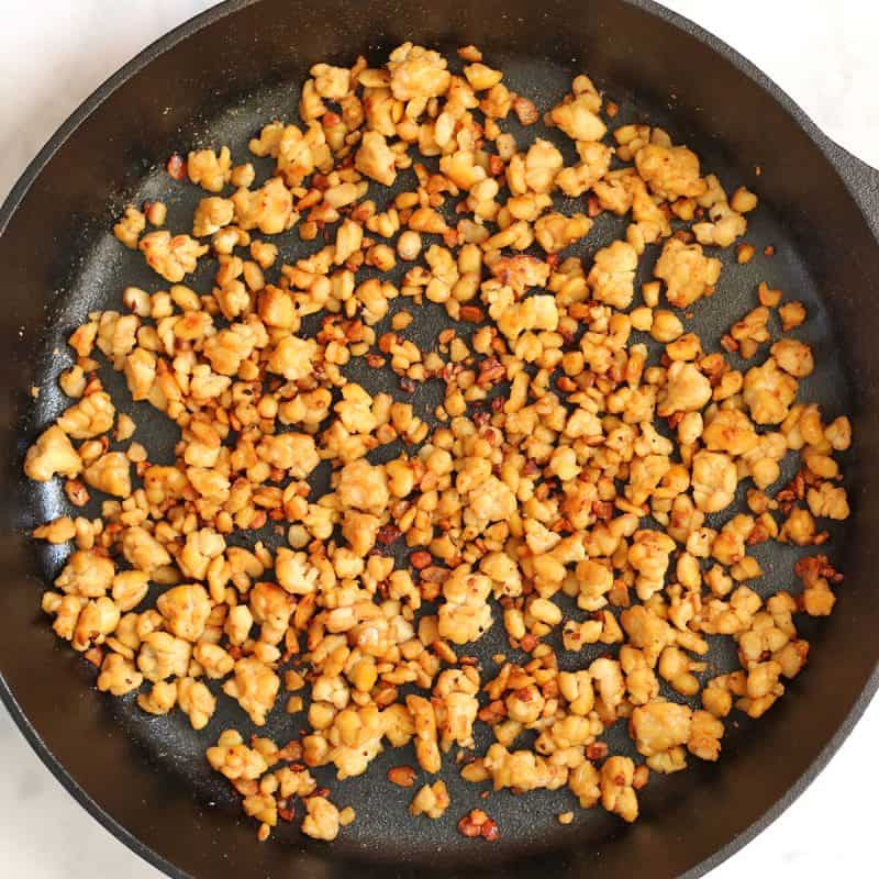 Easy Vegan Meatless Crumbles Recipe | Tempeh Crumbles