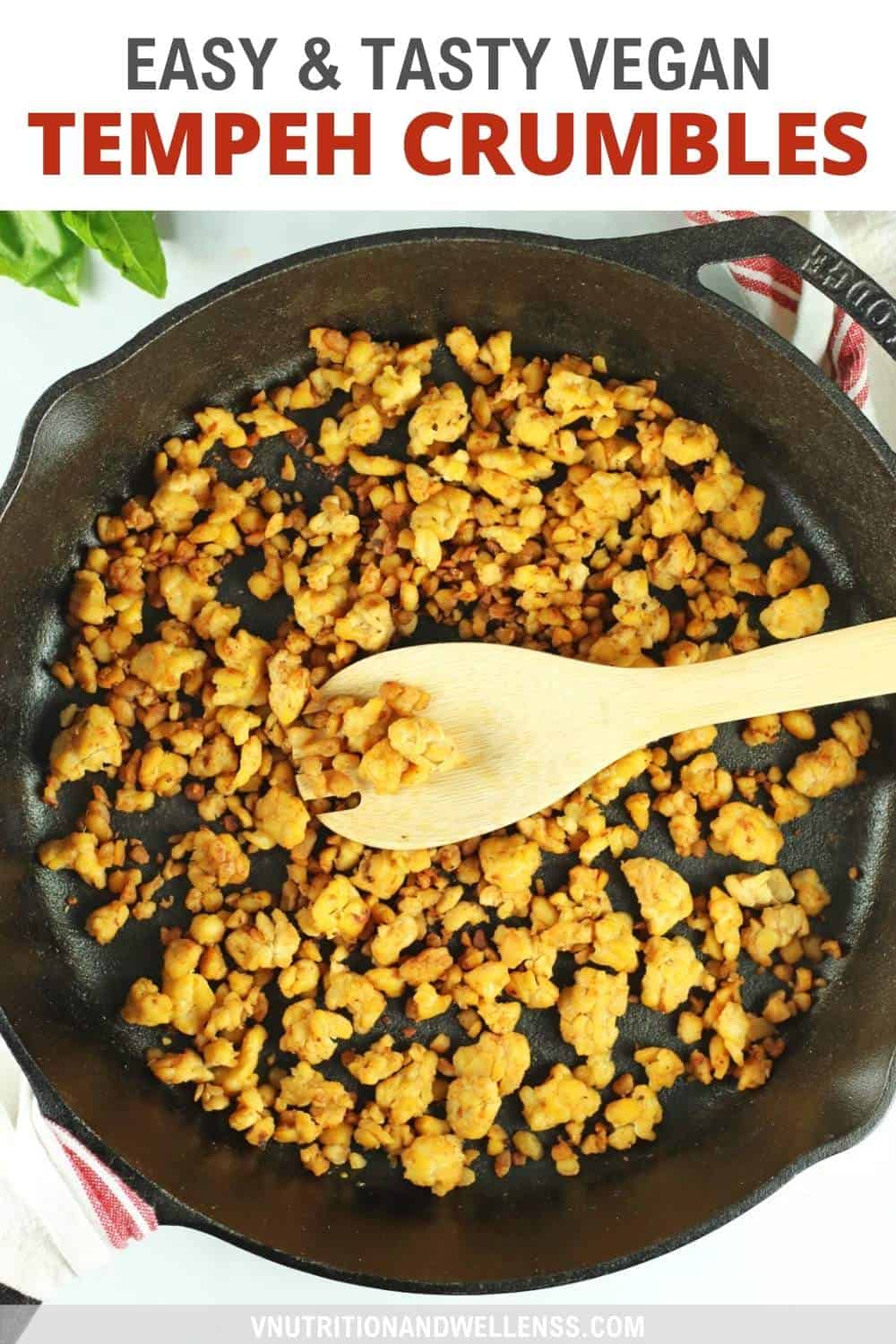 Easy Vegan Meatless Crumbles Recipe | Tempeh Crumbles